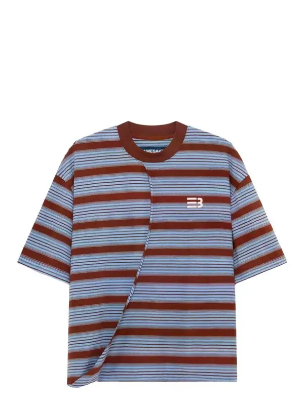 NAMESAKE Striped Short Sleeve T-shirt - Blue