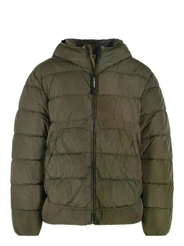 C.P. COMPANY Chrome-r Goggle Hooded Down Jacket - Green