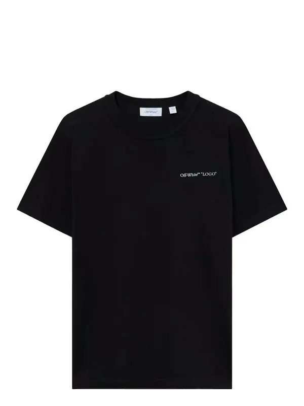 Off-White Logo Quote Short Sleeve T-shirt - Black