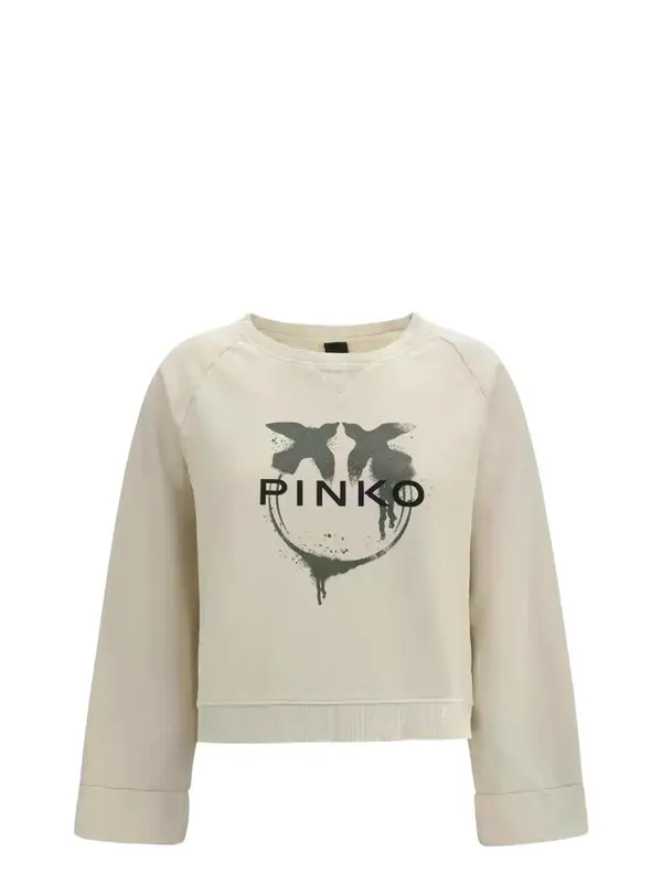 Pinko Logo-print Sweatshirt - Neutrals