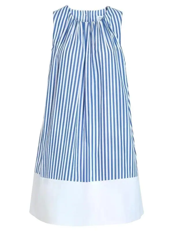 Tanya Taylor Hallie Striped A-line Mini Dress - White