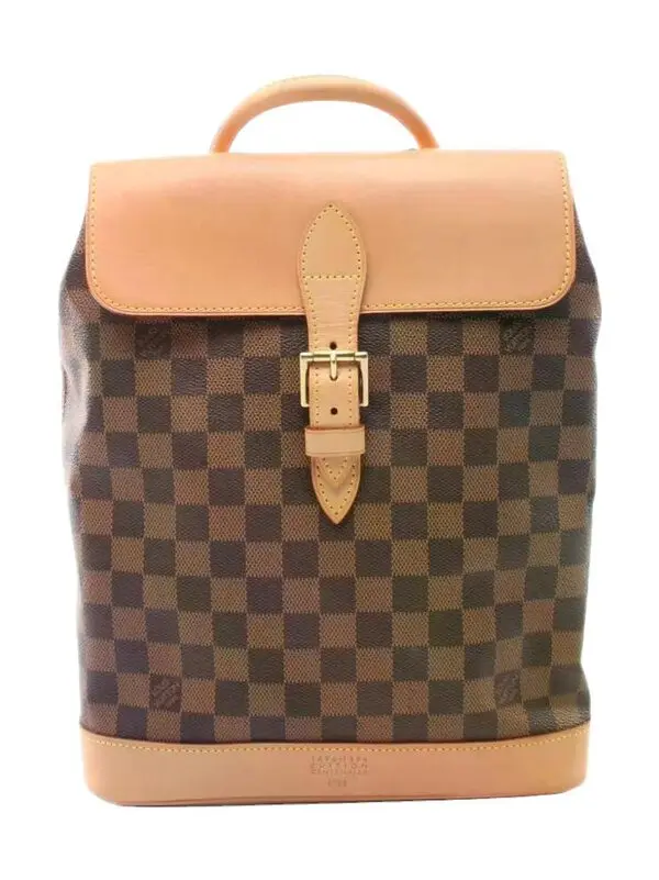 LOUIS VUITTON 1996 Arlequin Damier Ebene Backpack - Brown
