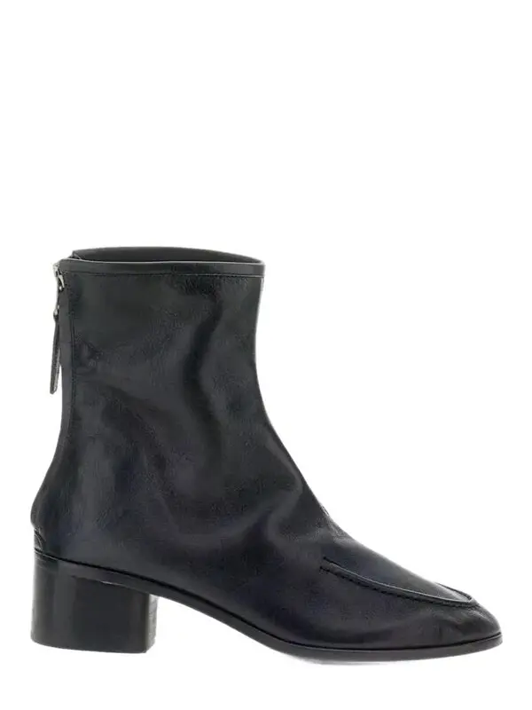 Hereu Apron-toe Leather Boots - Black