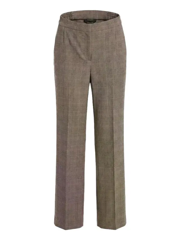 TWINSET Prince Of Wales Check Trousers - Neutrals