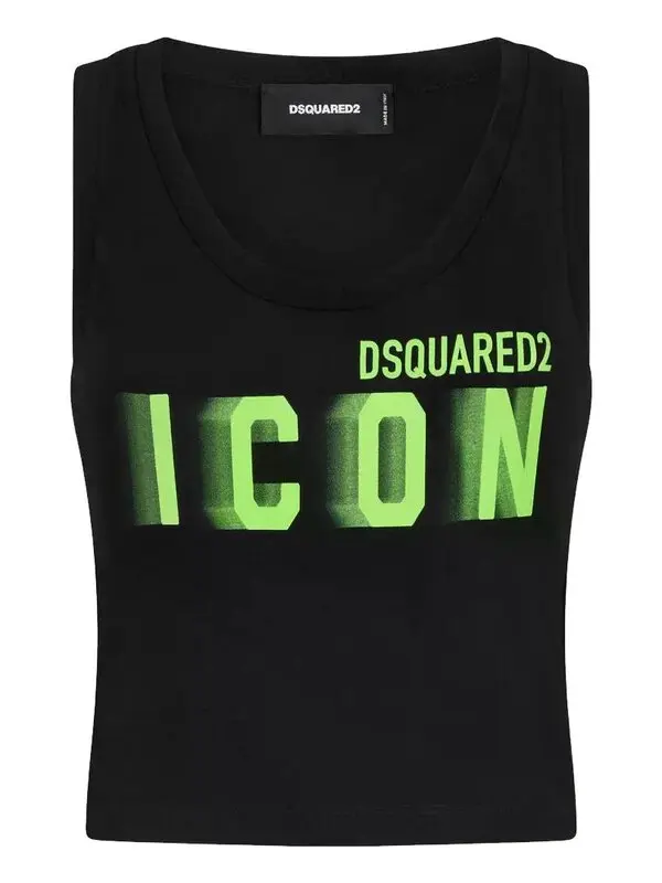 Dsquared2 Cropped Icon Logo Vest - Black