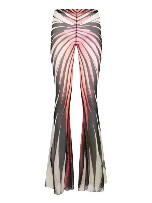 Roberto Cavalli Ray Of Paradise" Graphic Print Semi-sheer Trousers - Black