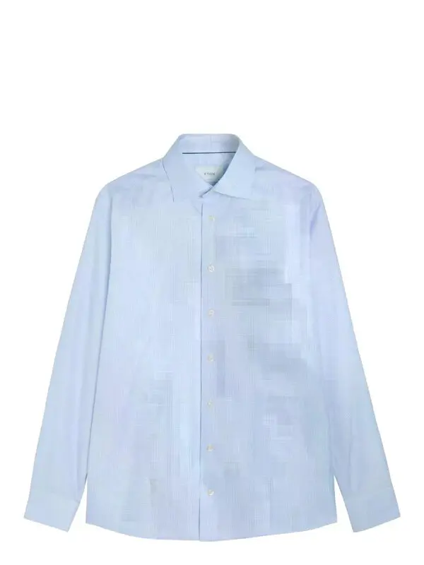 Eton Patterned Shirt - Blue