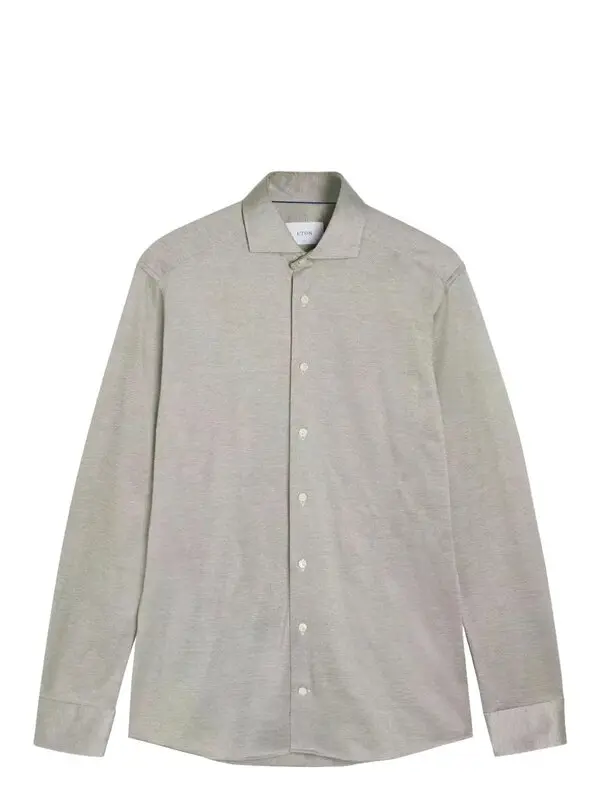 Eton Houndstooth Long-sleeve Shirt - Neutrals
