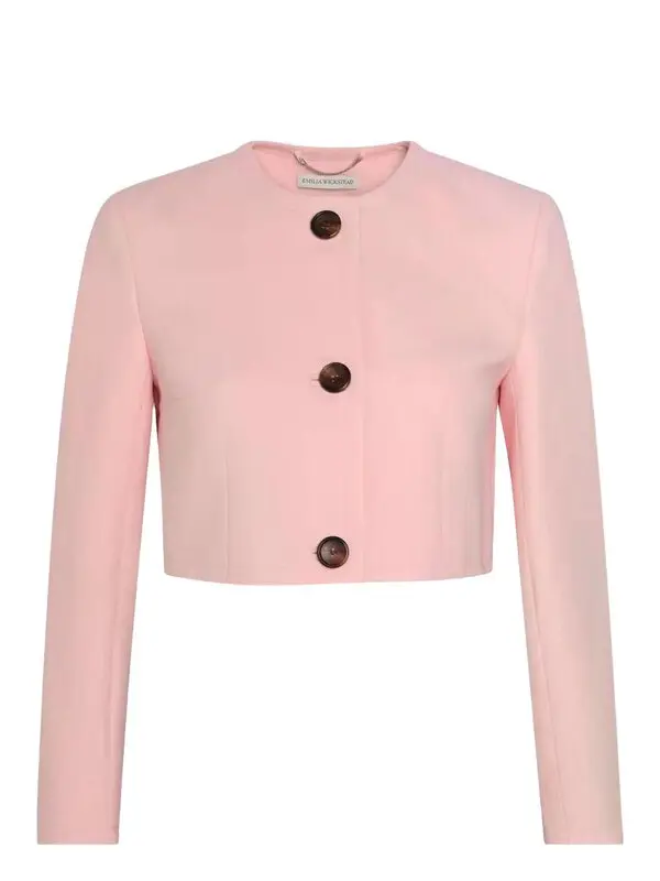 EMILIA WICKSTEAD Lizette Cropped Jacket - Pink