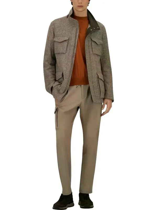 Herno Virgin Wool Long-sleeve Jacket - Neutrals