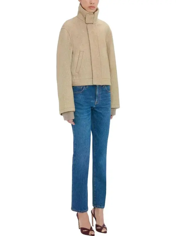 Victoria Beckham High-neck Bomber Jacket - Neutrals