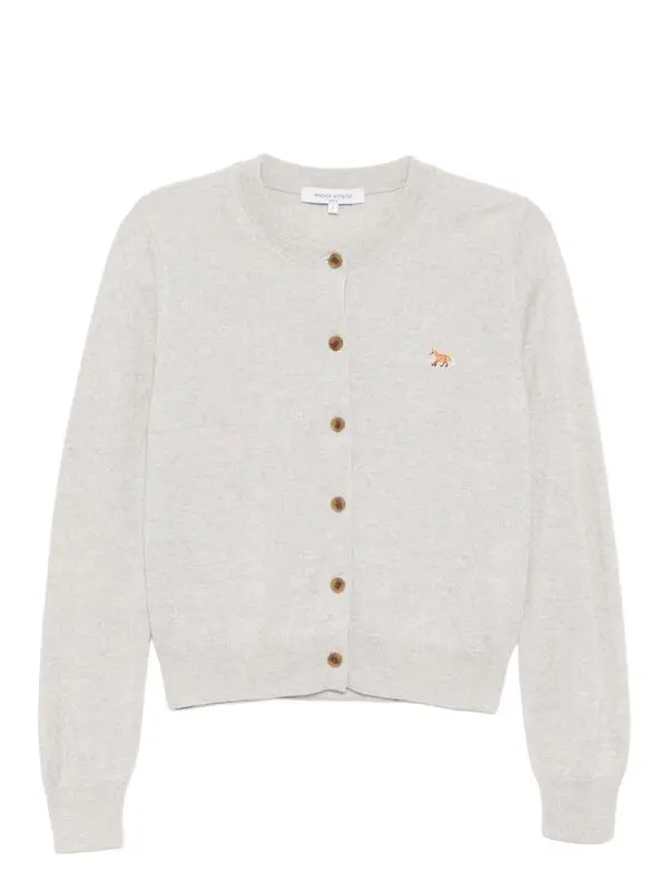 Maison Kitsuné Baby Fox Wool Cardigan - Grey