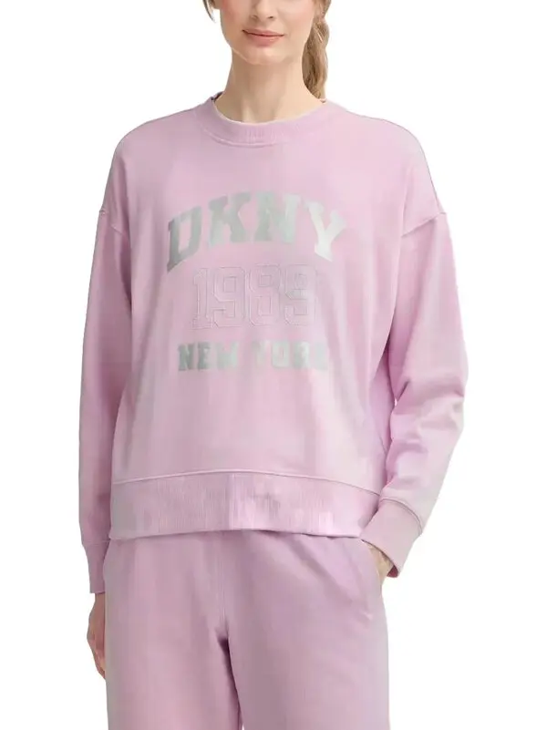 Dkny Logo Print Sweatshirt - Pink