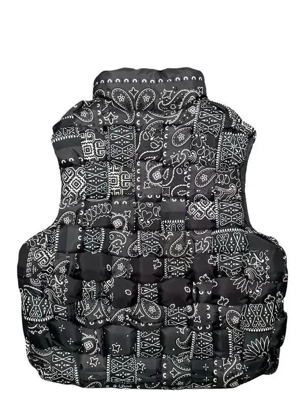Kapital Bandana-print Quilted Gilet - Black