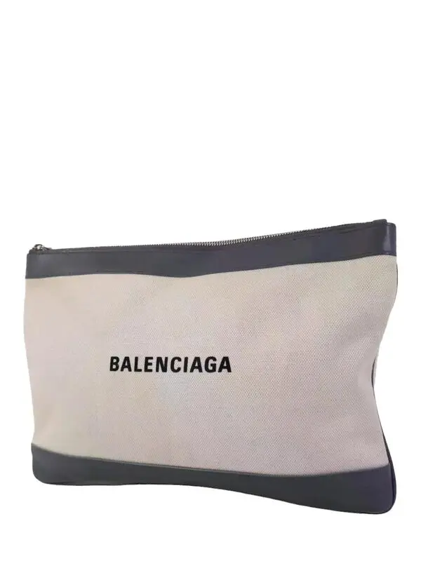 Balenciaga Navy Clip M Clutch Bag - Grey
