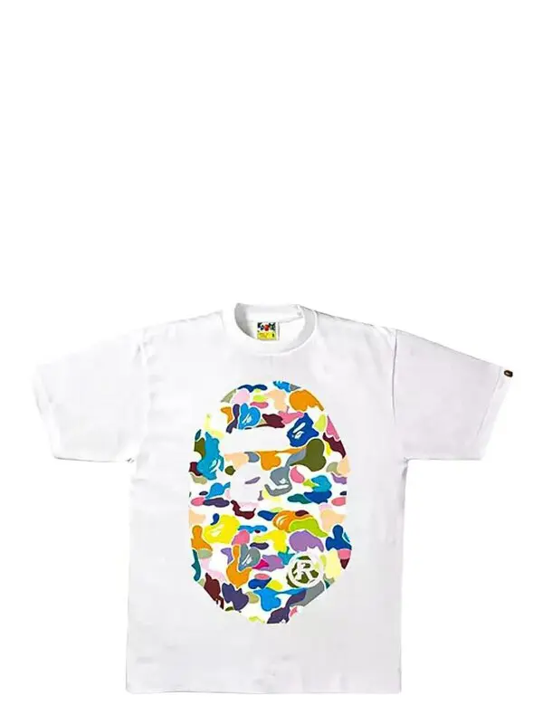 A BATHING APE Ape Head Camouflage-print T-shirt - White