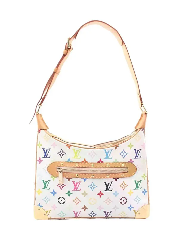LOUIS VUITTON Monogram Multicolore Boulogne Shoulder Bag - White