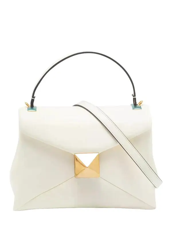 Red Valentino One Stud Leather Tote Bag - Neutrals