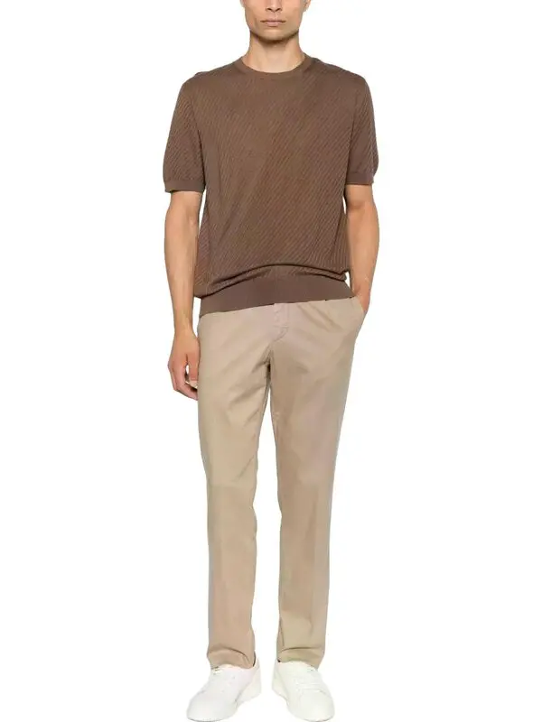Corneliani Textured-knit T-shirt - Brown