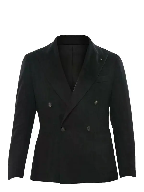 Tagliatore Peak-lapel Double-breasted Blazer - Black