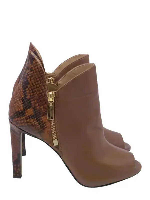 Michael Kors Python-embossed Ankle Boots - Brown