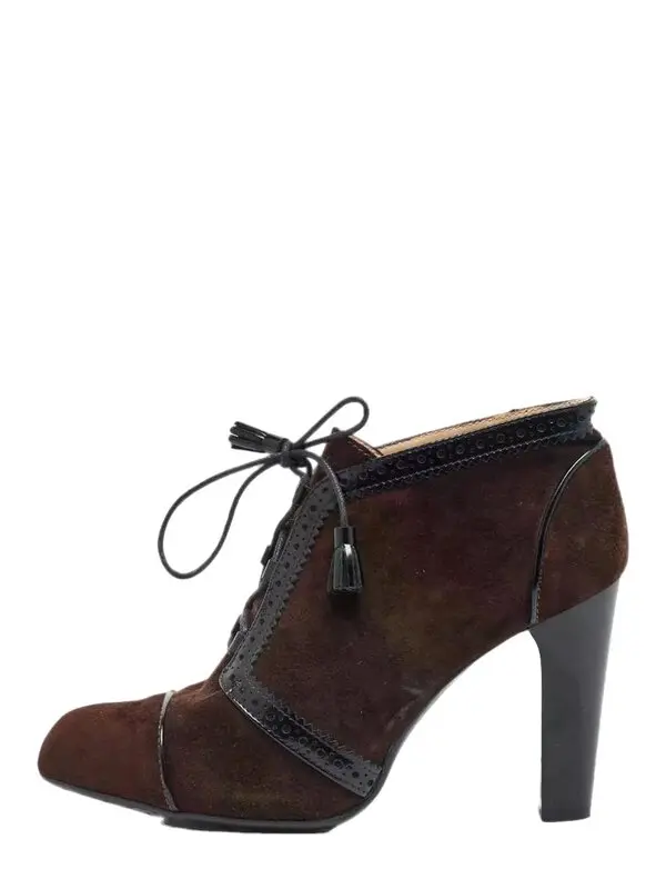 TOD'S Lace-up Tassel Ankle Boots - Brown