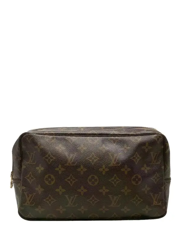 LOUIS VUITTON 1994 Monogram Troussse Toilette 28 Clutch Bag - Brown