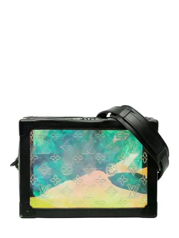LOUIS VUITTON Monogram Prism Soft Trunk Crossbody Bag - Black