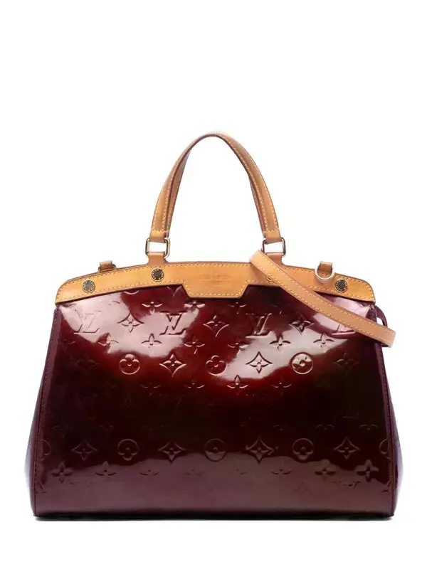 LOUIS VUITTON Monogram Vernis Brea Mm Satchel - Red