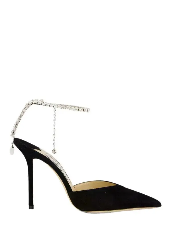 JIMMY CHOO Saeda Crystal Chain Pumps - Black