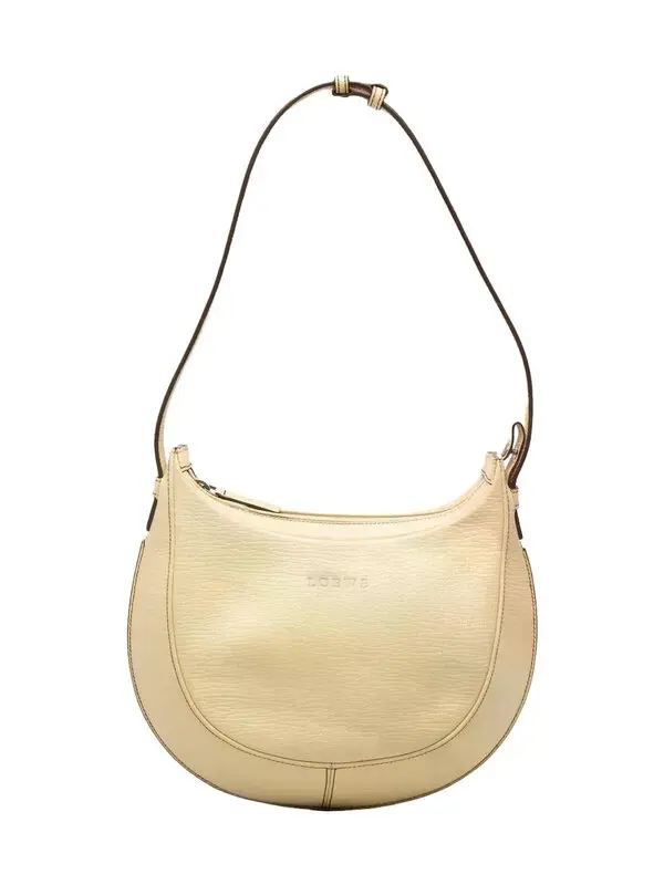 Loewe Leather Logo Hobo Bag - White