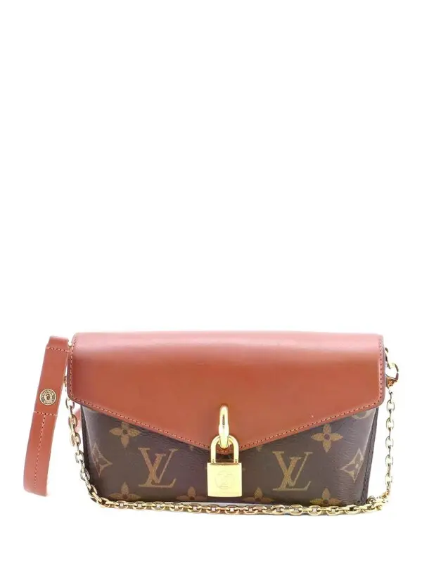 LOUIS VUITTON Monogram Canvas And Leather Padlock On Strap Crossbody Bag - Brown