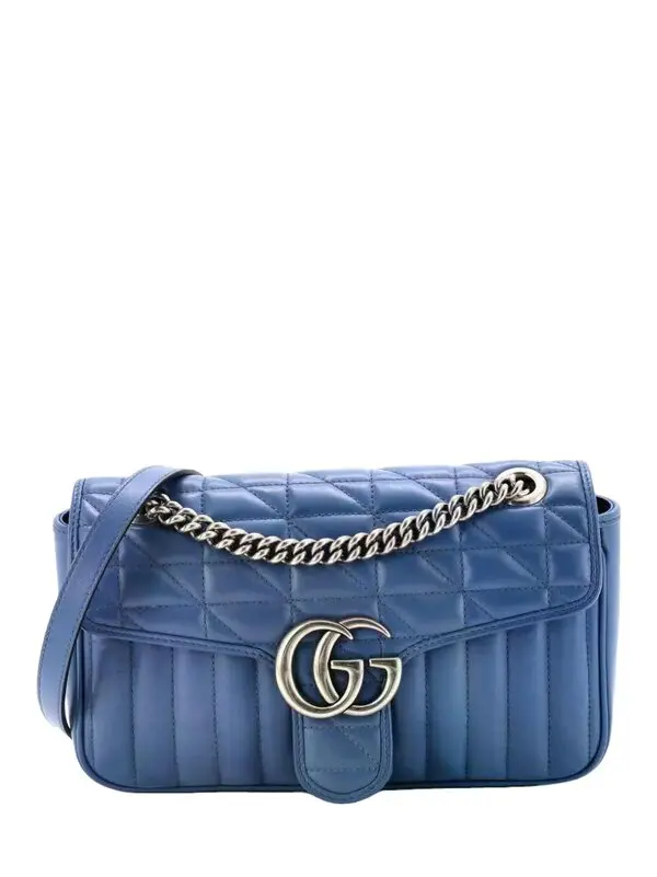 Gucci Gg Marmont Flap Shoulder Bag - Blue
