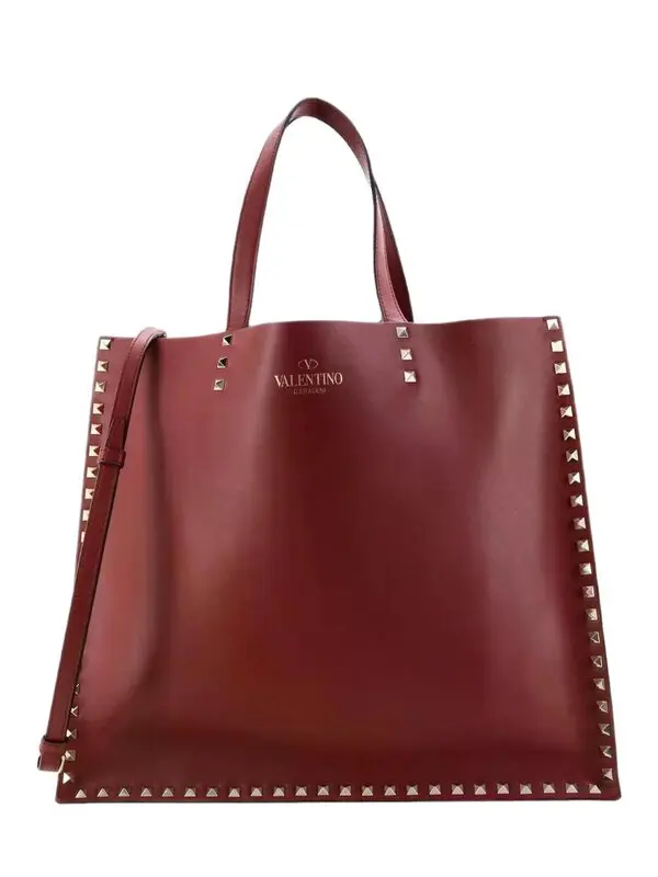 Valentino Garavani Rockstud Large Shopping Tote Bag - Red