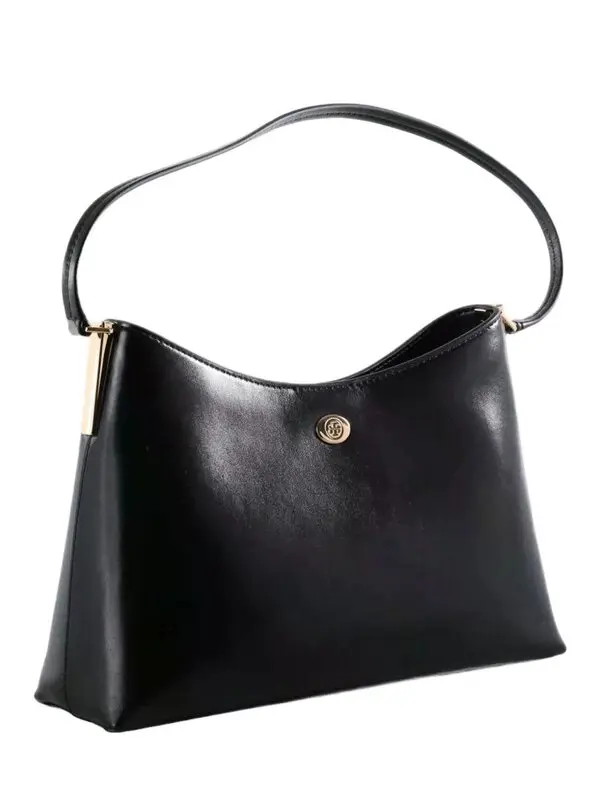 Tory Burch Robinson Logo Plaque Shoulder Bag - Black