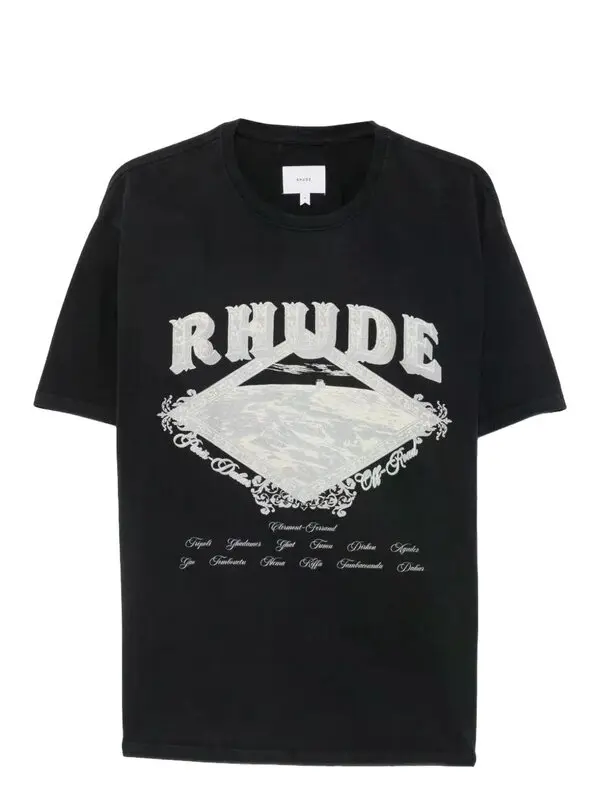 Rhude Dakar Convoy Logo-print T-shirt - Black
