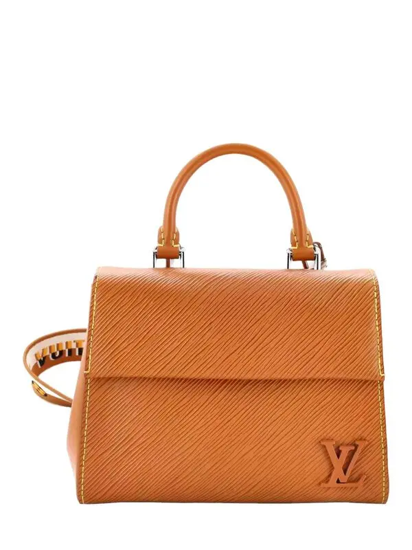 LOUIS VUITTON Cluny Top Handle Bag Epi Leather Mini Satchel - Brown