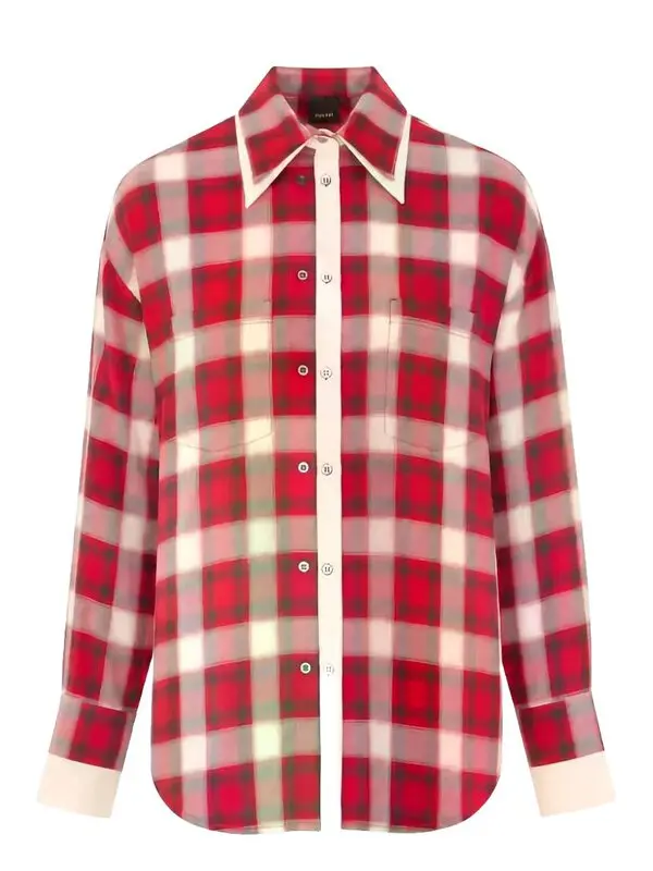 Pinko Clivia Check-print Button-up Shirt - Red