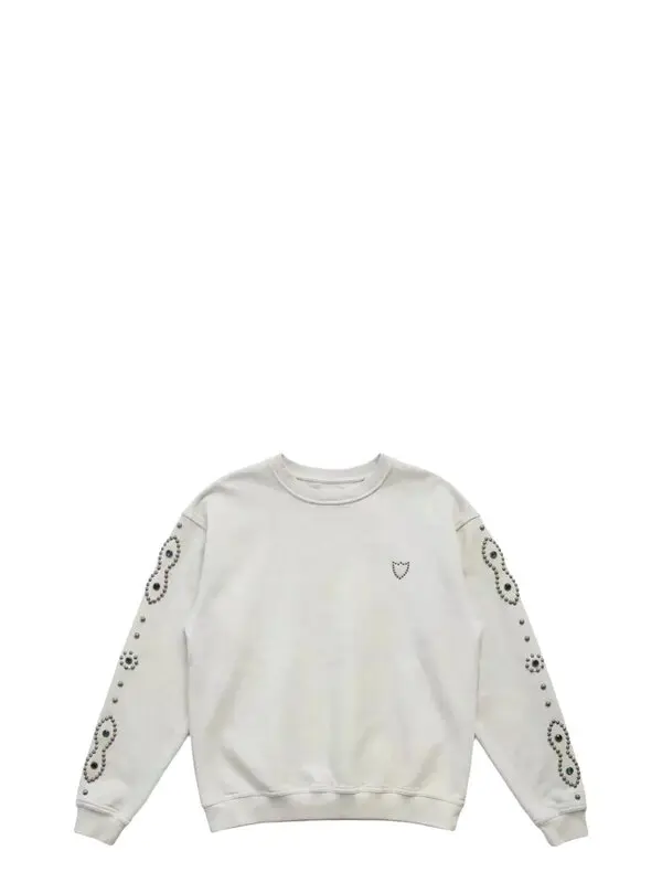 HTC LOS ANGELES Stud-embellished Crewneck Sweatshirt - White