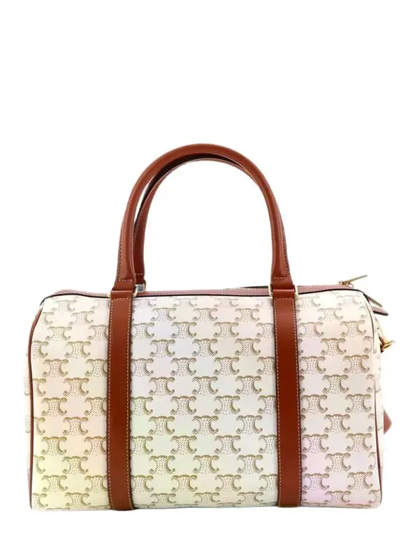 Celine Triomphe Coated Canvas Large Handbag - Brown