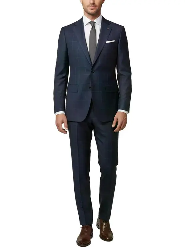 TOM FORD Checked Single-breasted Suit - Blue