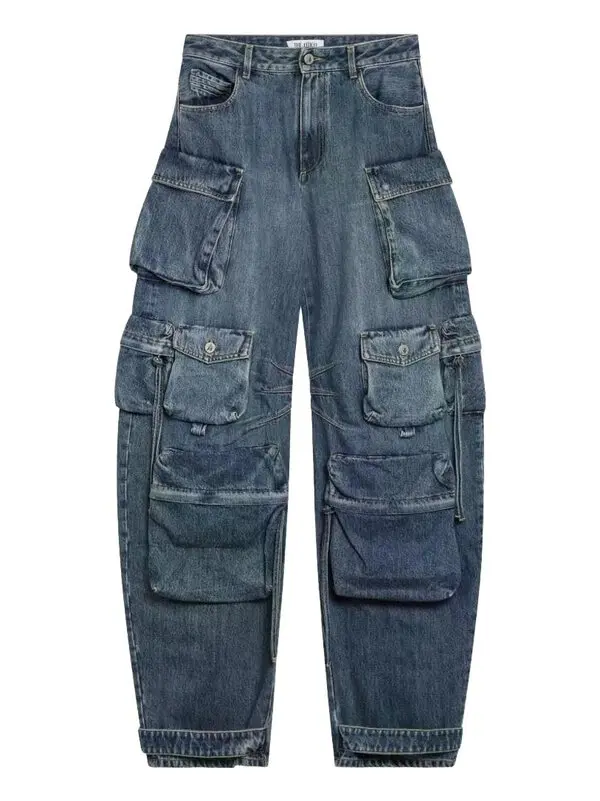 Attico Multi-pocket Cargo Pants - Blue