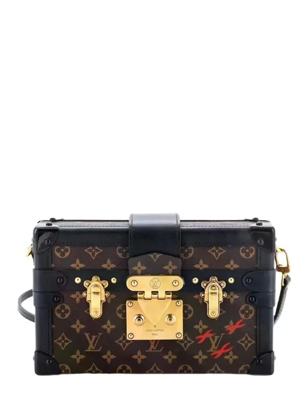 LOUIS VUITTON Petite Malle Handbag Monogram Canvas Clutch Bag - Black