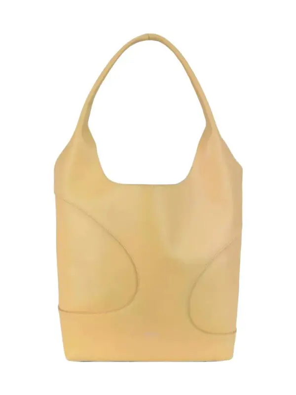 FERRAGAMO Debossed Cut-out Shoulder Bag - Yellow