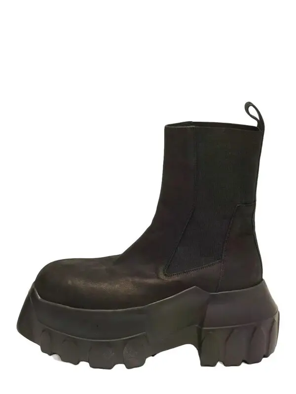 Rick Owens Tractor Dunk Round-toe Boots - Black