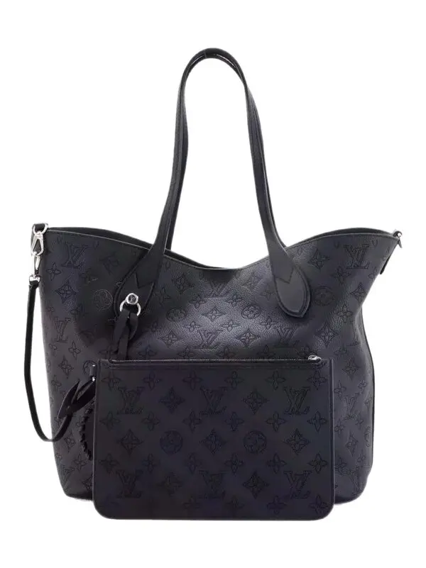 LOUIS VUITTON Blossom Mahina Leather Mm Tote Bag - Black