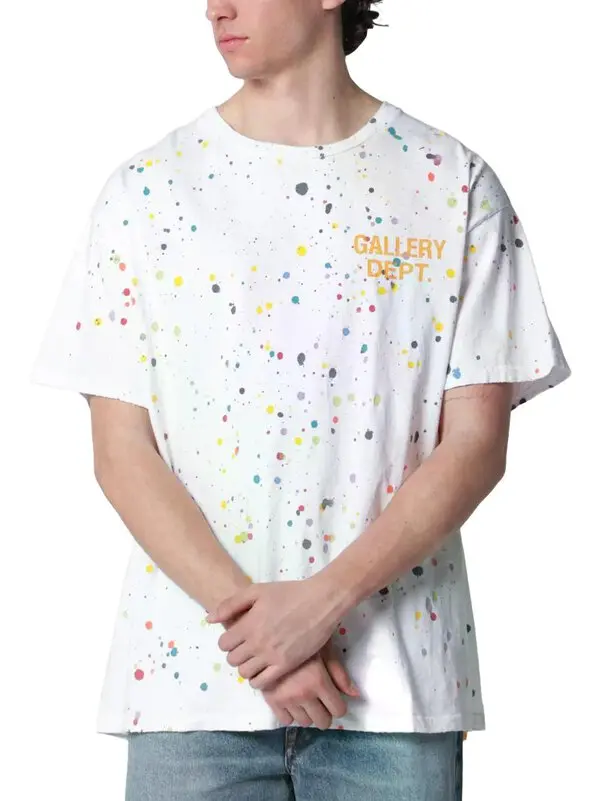 GALLERY DEPT. Paint-splatter Logo-print T-shirt - White