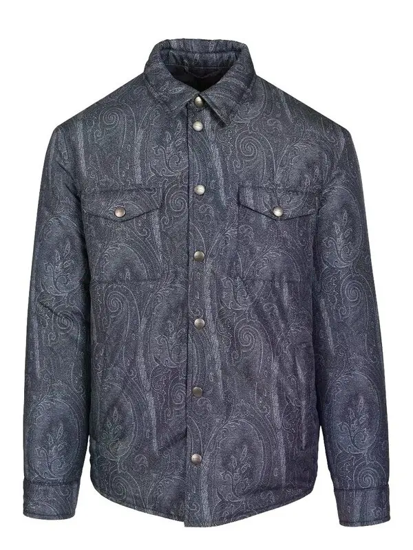 Etro Paisley Print Jacket - Blue