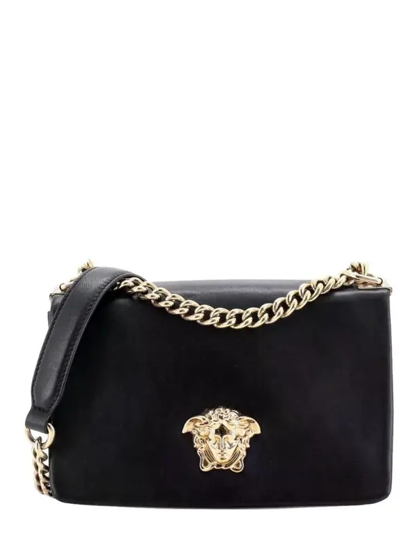 Versace Palazzo Medusa Sultan Leather Shoulder Bag - Black