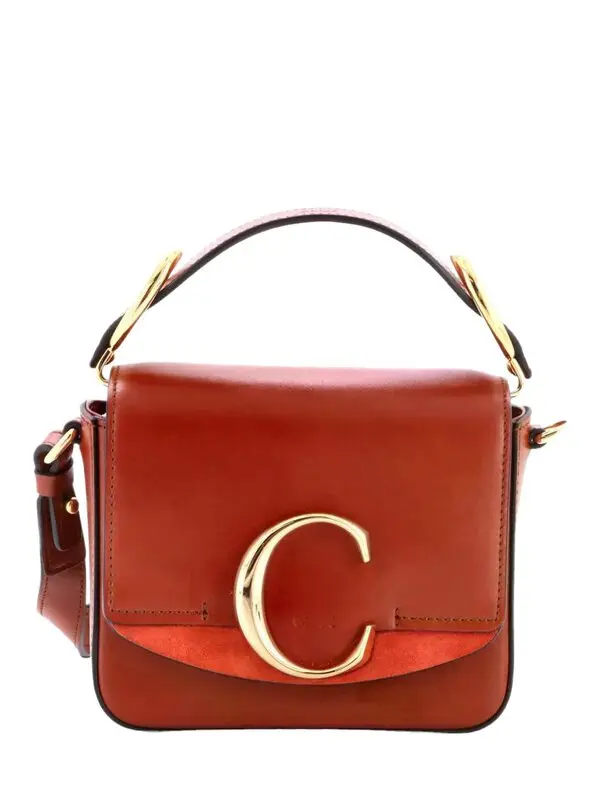 Chloé C Flap Bag Mini Crossbody Bag - Red